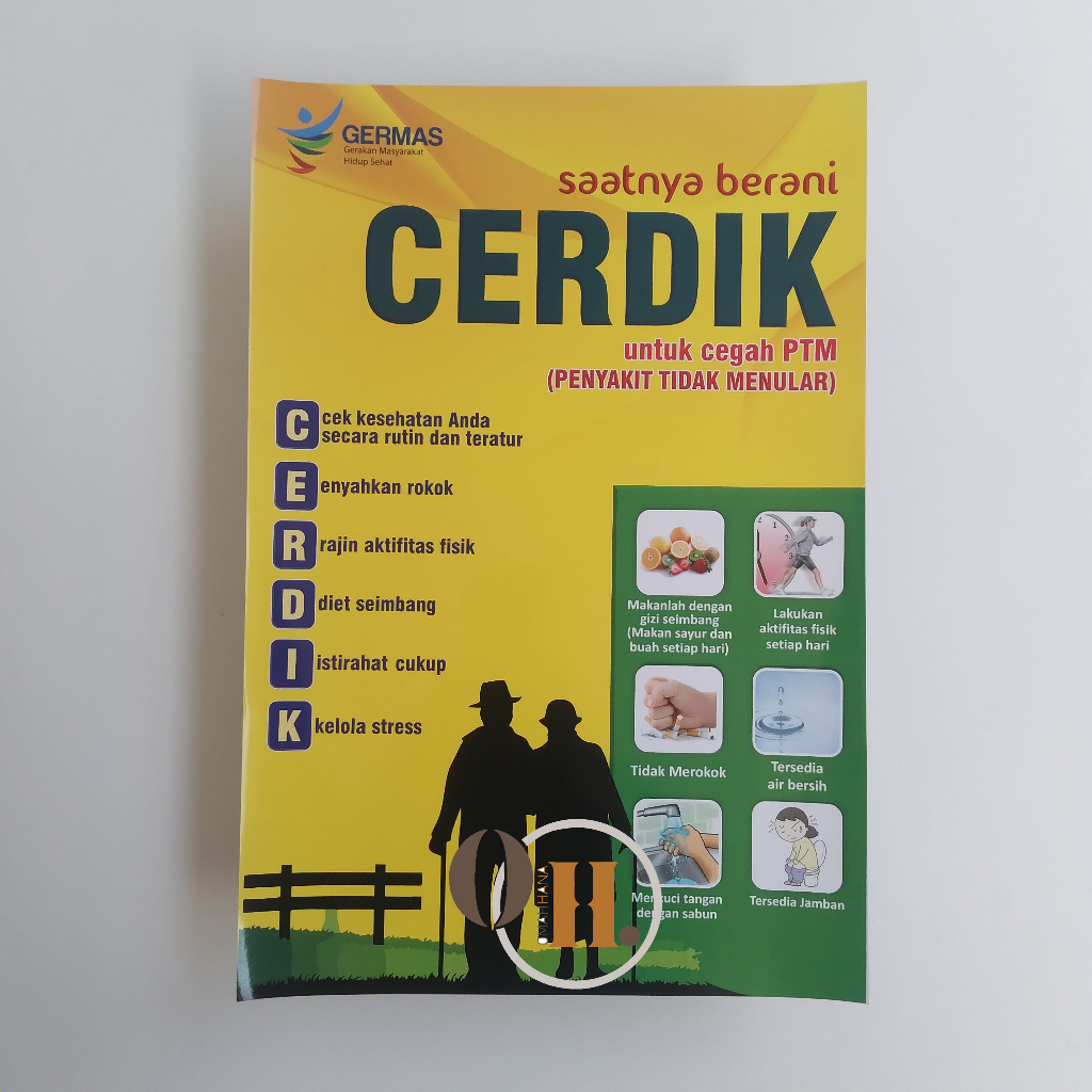 Jual Poster Lansia Sehat - Poster Cegah PTM dengan CERDIK - Poster ...
