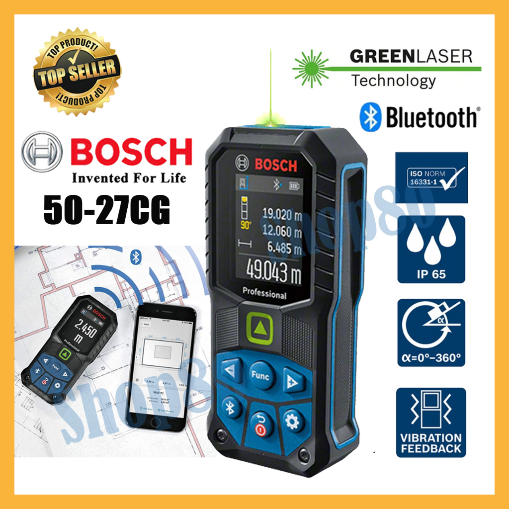 Jual Bosch GLM 50-27 CG Meteran Laser Digital Meter Green Hijau 50m 27CG | Shopee Indonesia