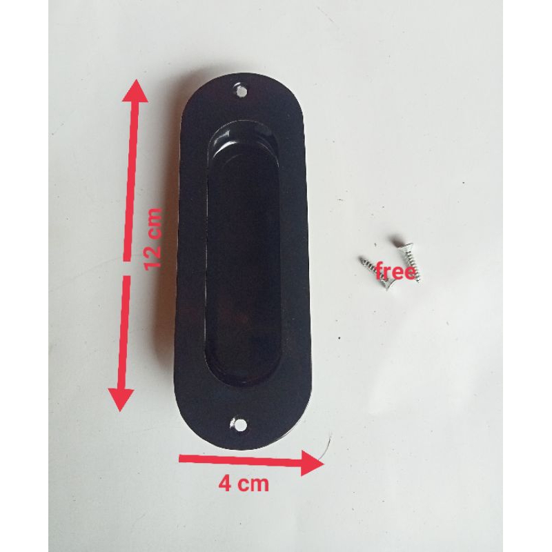 Jual handle pintu geser. hendel tanam com warna hitam | Shopee Indonesia