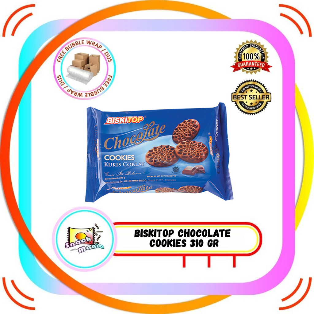 Jual Biskitop Chocolate Cookies 310 gr Coklat Kukis Cokelat | Shopee ...