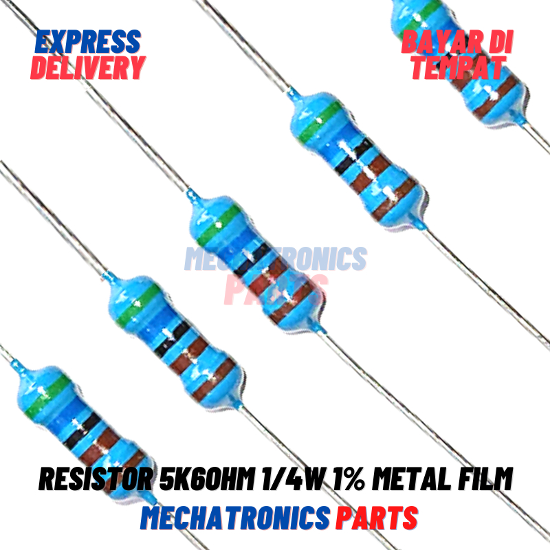 Jual RESISTOR 5K6 OHM 1/4W 1% METAL FILM | Shopee Indonesia