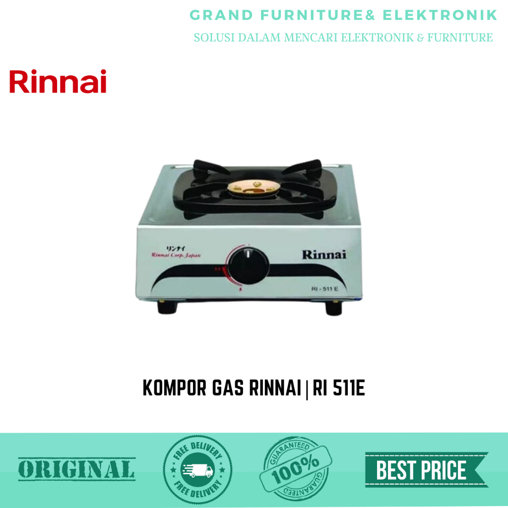 Jual KOMPOR GAS RINNAI 1 TUNGKU | RI 511E -BISA GOSEND | Shopee Indonesia