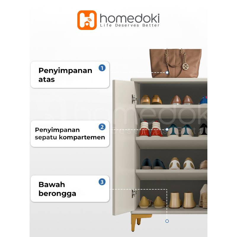 Jual Homedoki Rak Sepatu / Lemari Sepatu Kayu / Lemari Kabinet Kayu ...