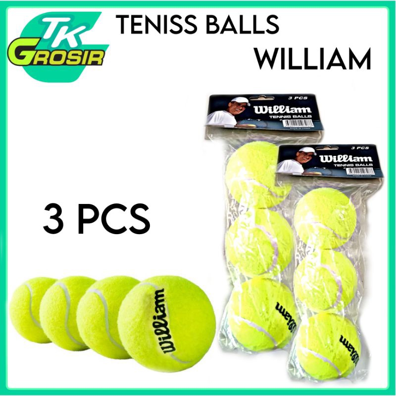 Jual 3 pcs bola tennis william/tennis ball/bola kasti/bola tenis murah ...