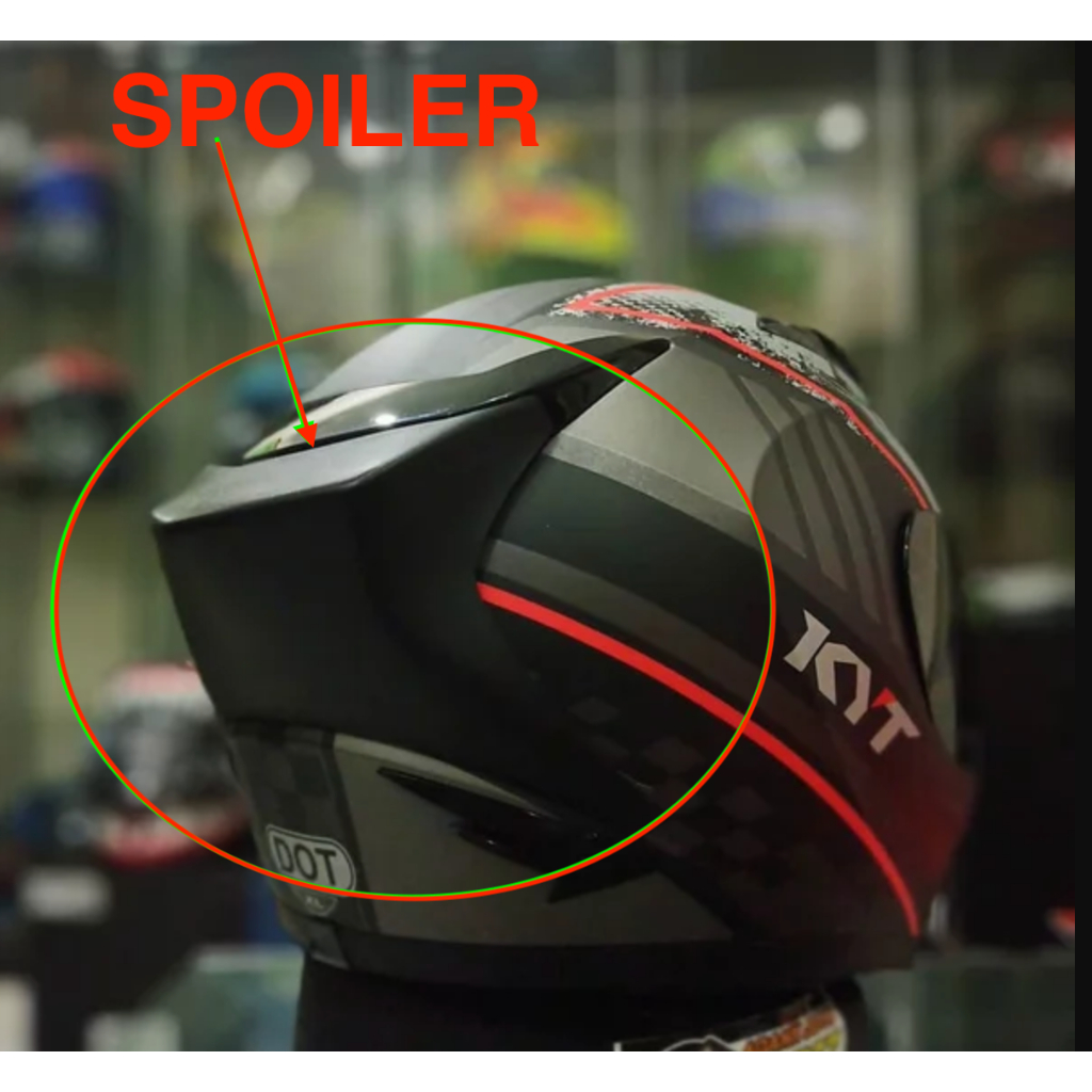 Jual Spoiler 3D KYT R10 New Model | Shopee Indonesia