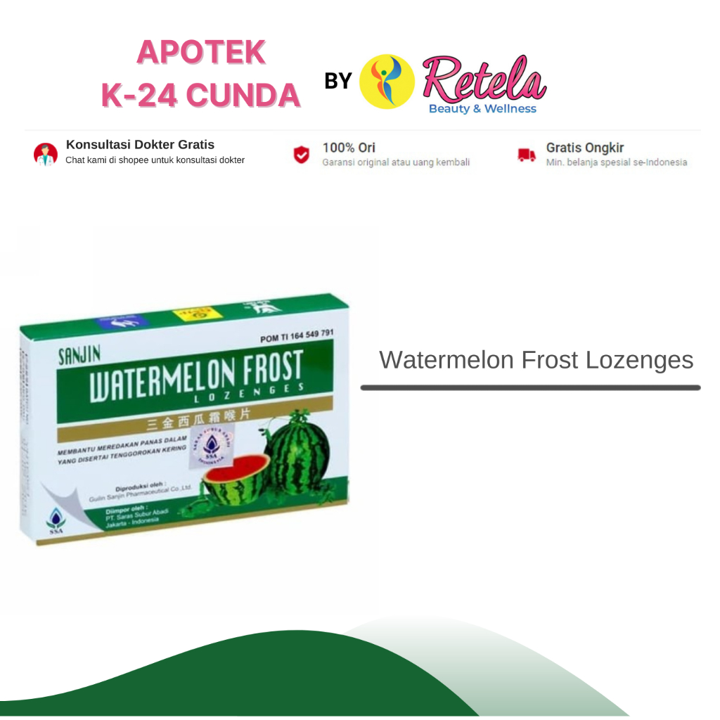 Jual Watermelon Frost Lozenges Isi 12 Tablet / Obat Sariawan Dan Radang ...