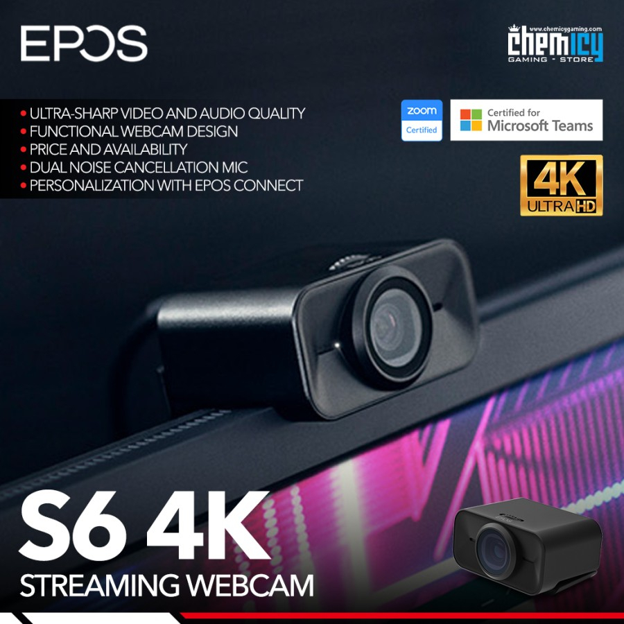 Jual EPOS S6 4K USB Streaming Gaming Webcam | Shopee Indonesia