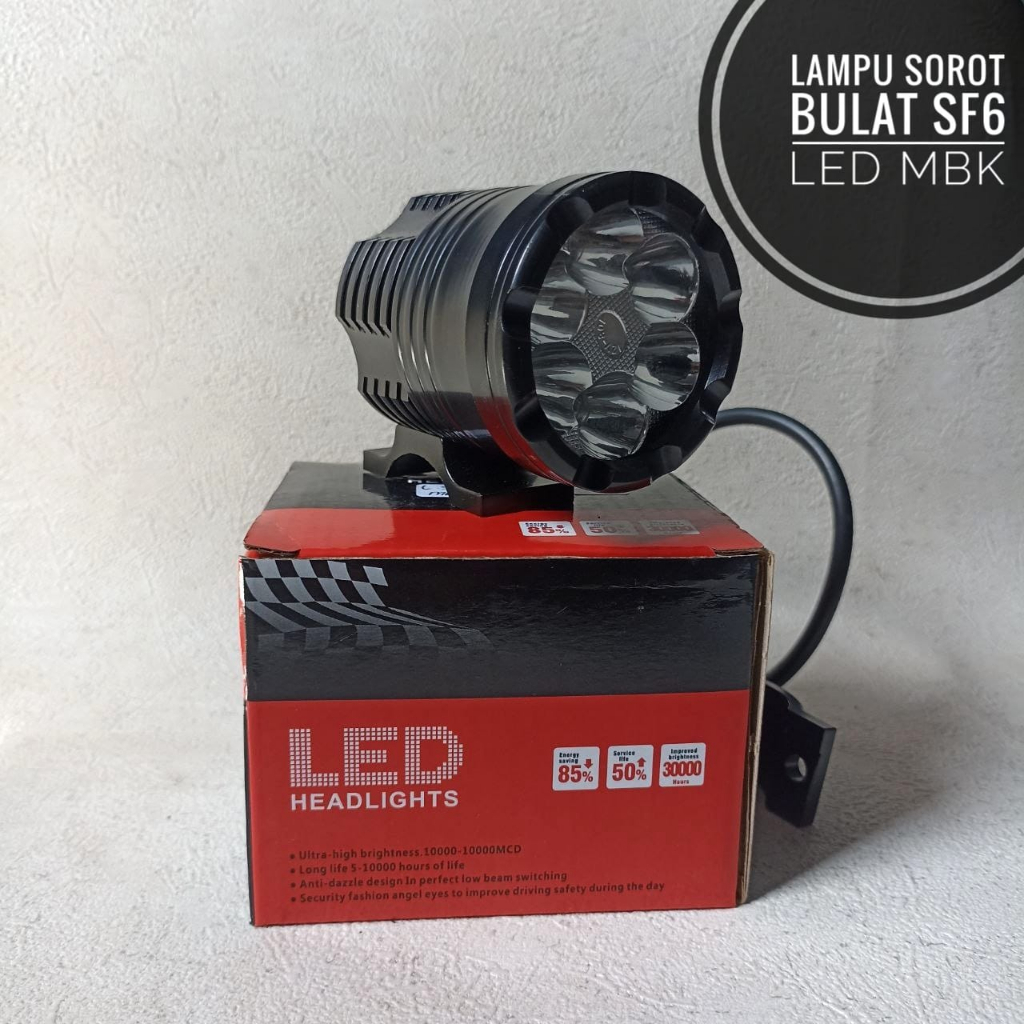 Jual Lampu sorot bulat 6 led SF6 MBK | Shopee Indonesia