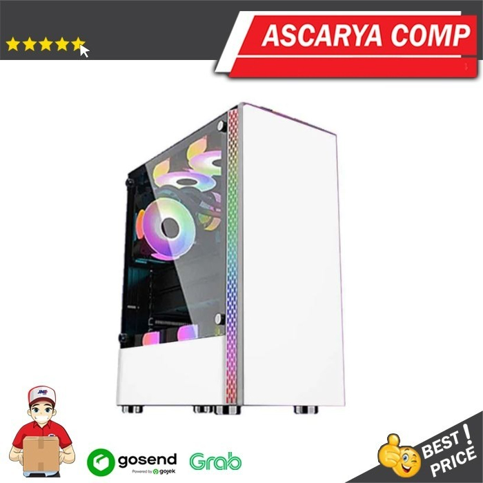 Jual Casing Simbadda BattleGround 11 WHITE - ATX, mATX Tempered Glass ...