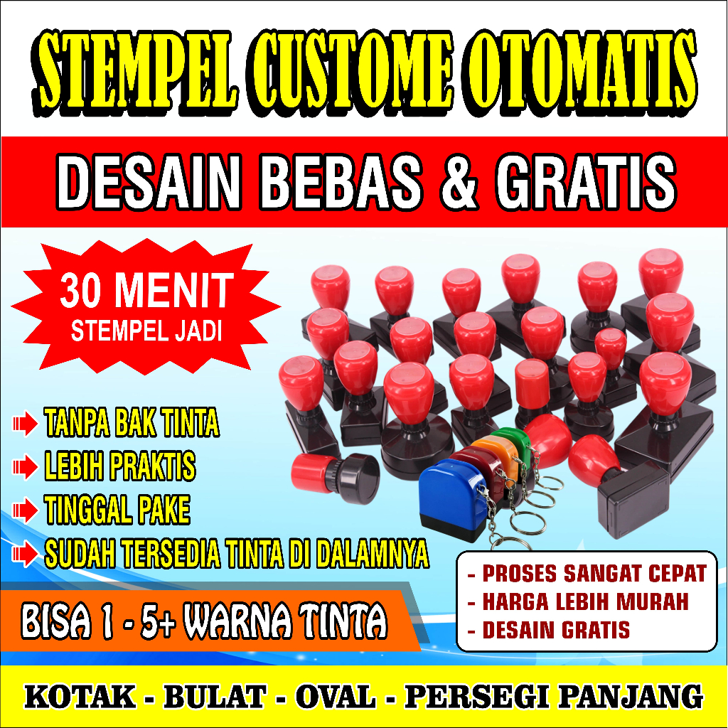 Jual Stempel Custom / Stempel Flash / Stempel Otomatis DESAIN GRATIS ...
