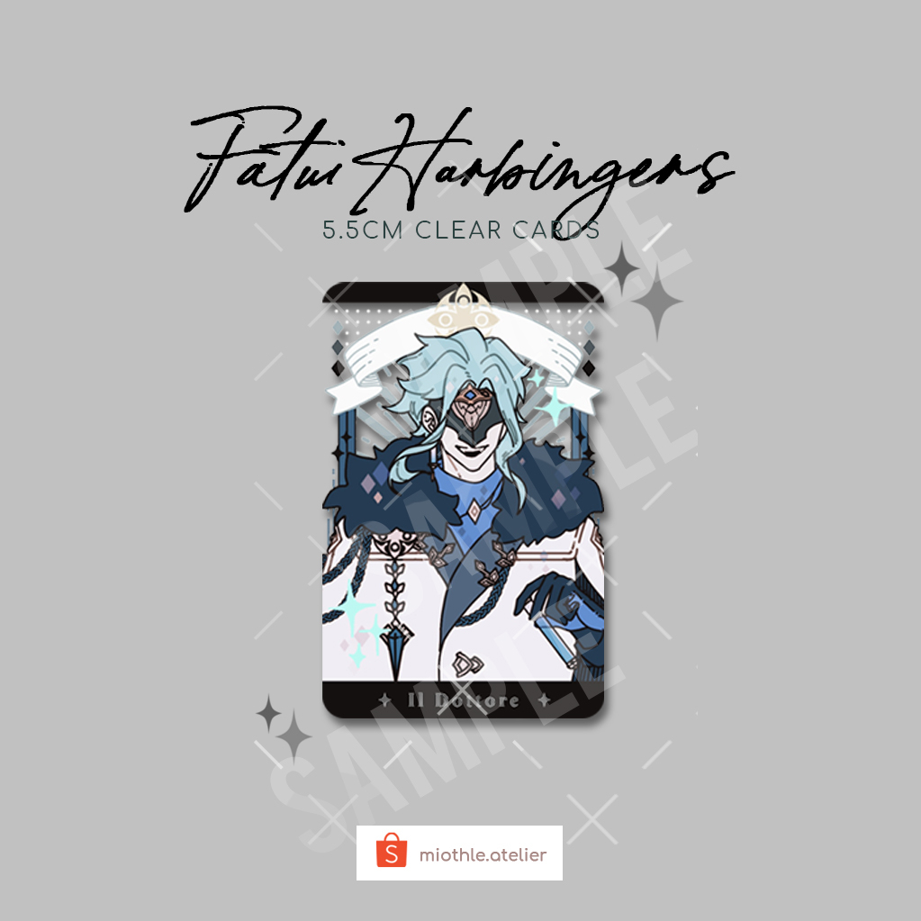 Jual Genshin Impact Fatui Harbingers Clear Card Arlecchino Columbina ...