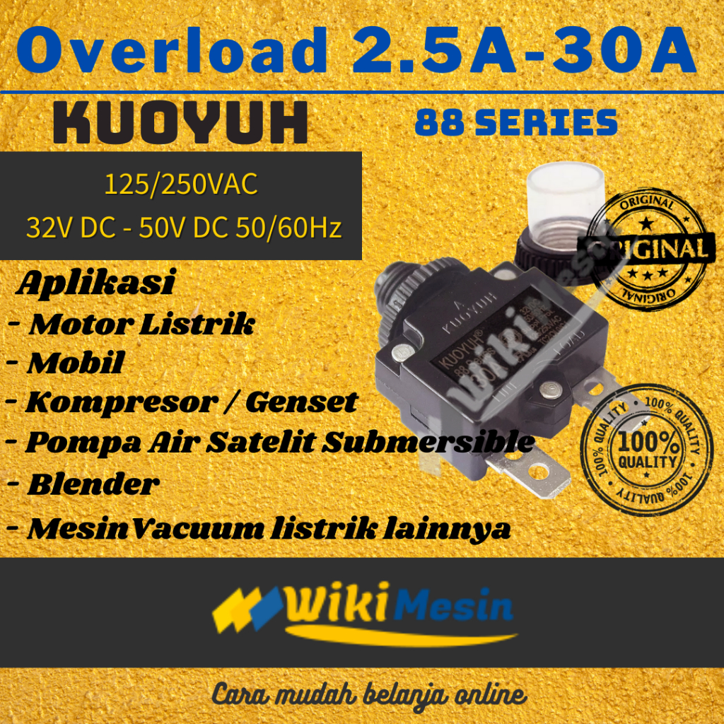 Jual Original Overload Kuoyuh Seri 88 2.5a 3a 4a 5a 6a 7a 8a 9a 10a 11a 12a 13a 14a 15a 16a 17a ...