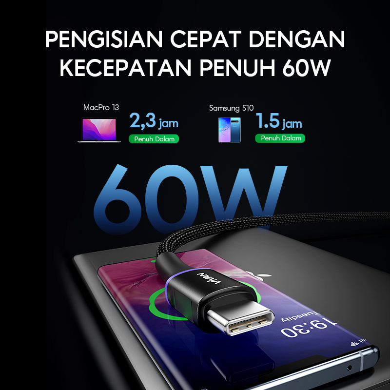 Jual VIVAN Kabel Type C to Lightning/Type C to Type C 3A Untuk iPhone ...