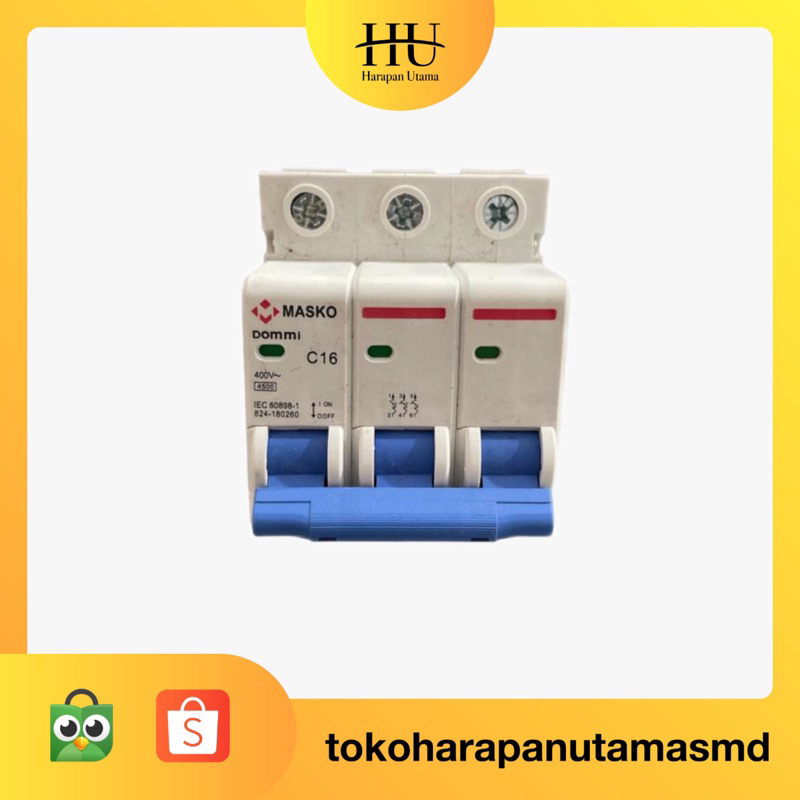 Jual Miniature Circuit Breaker 3 Phase 16A | Shopee Indonesia