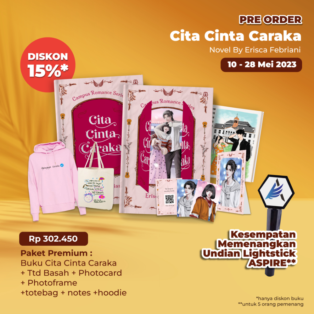 Jual [Mizan Surabaya] Novel Campus Romance Series Cerita Cinta Caraka - Erisca Febriani | Shopee ...