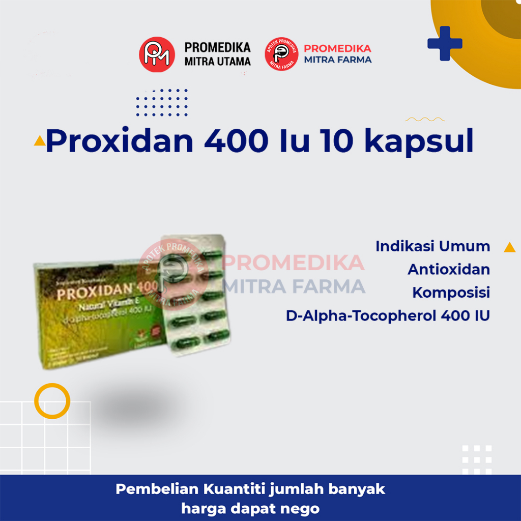 Jual Proxidan 400 Iu 10 kaps / Strip / Natural Vitamin E | Shopee Indonesia
