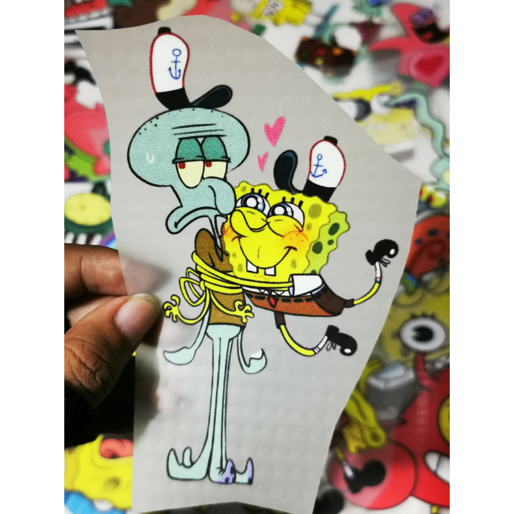 Jual STIKER SABLON SETRIKA KAOS DTF GAMBAR SERIAL SPONGEBOB KARAKTER ...