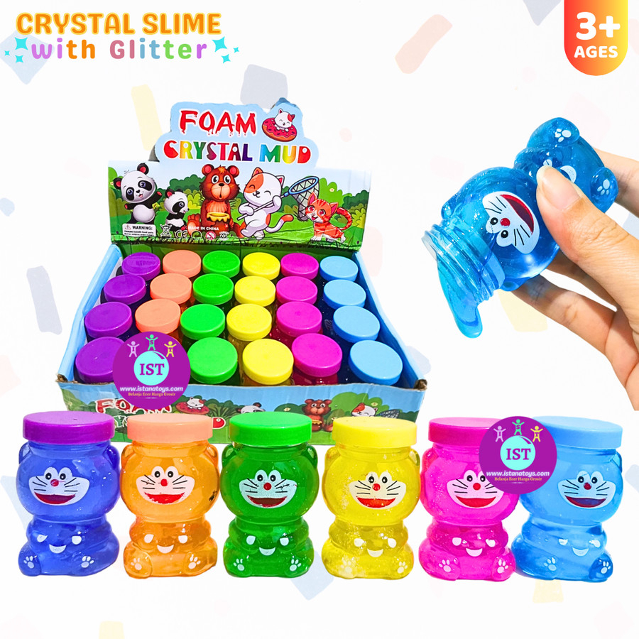 Jual Mainan Anak Mud Crystal Slime Bening Bentuk Kenyal Warna Doraemounn | Shopee Indonesia