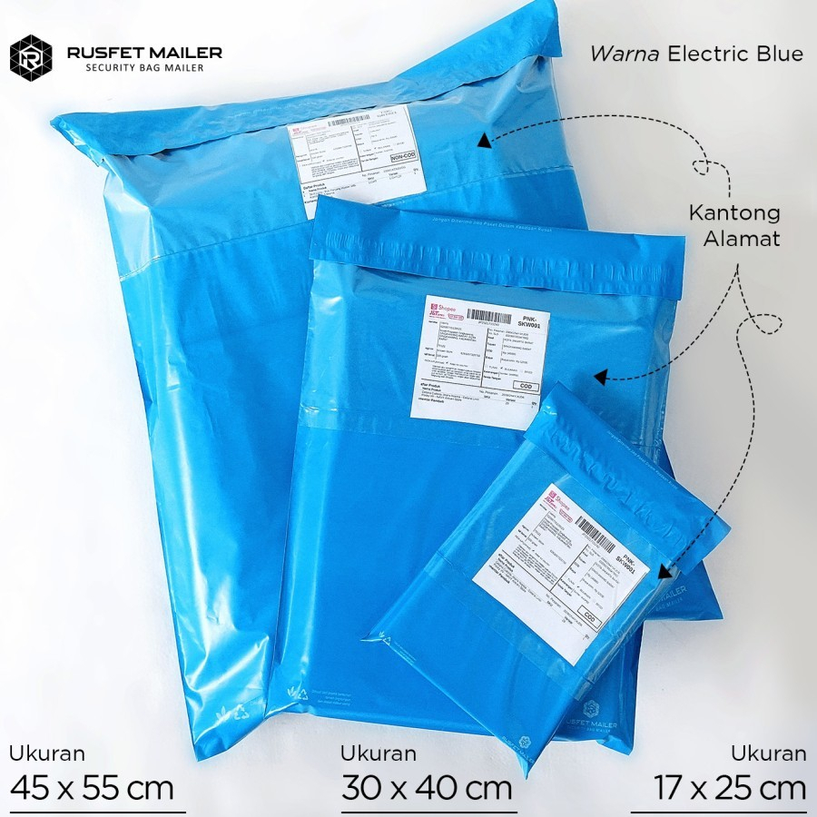Jual Polymailer Amplop Plastik Packing Premium Biru Blue Polimailer ...