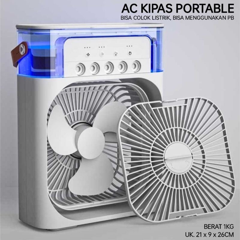 Jual AC VIRAL ASAP SPRAY MIST KIPAS AIR COOLER PORTABLE ICE CUBES FAN ...
