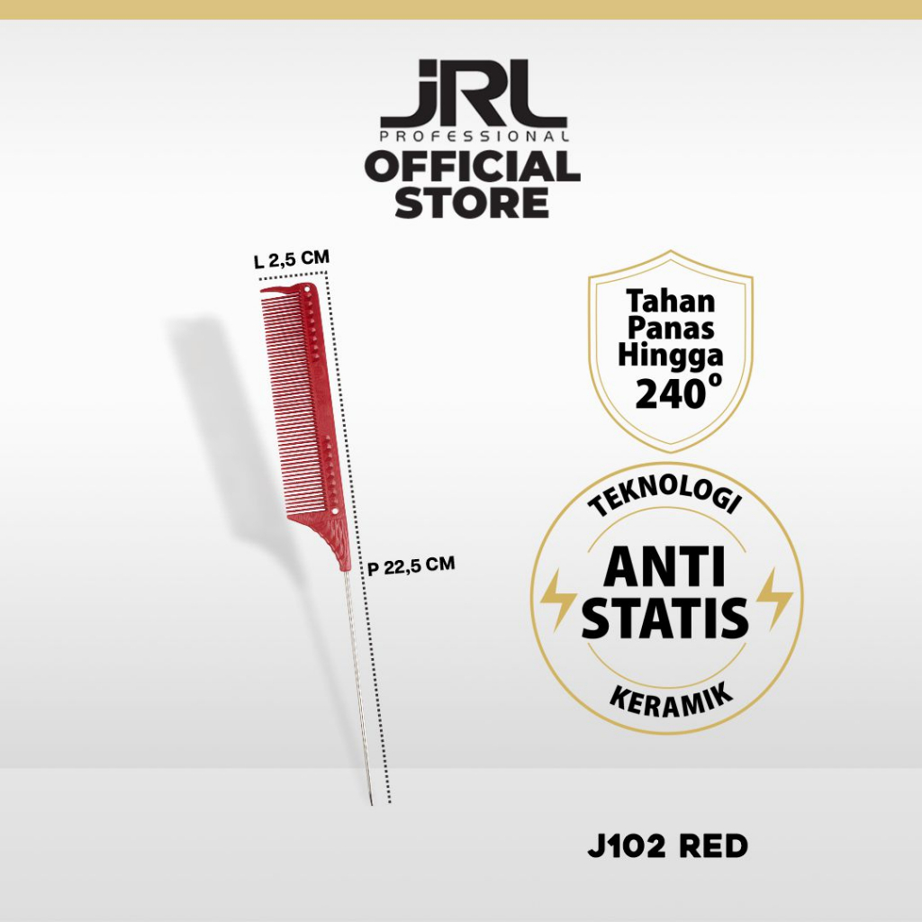 Jual JRL Pin Tail Comb Sisir Potong Tulang Sisir Ekor Parting Besi J102 ...
