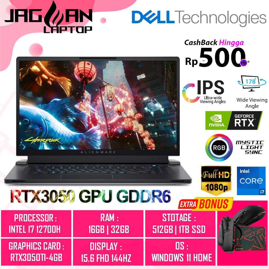 Jual LAPTOP GAMING NEW ALIENWARE X14 INTEL I7 12700H 32GB 1TB RTX3050TI ...