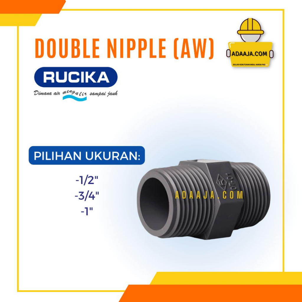 Jual Double Nipple Double Nipel AW 1/2" 3/4" 1" - RUCIKA | Shopee Indonesia