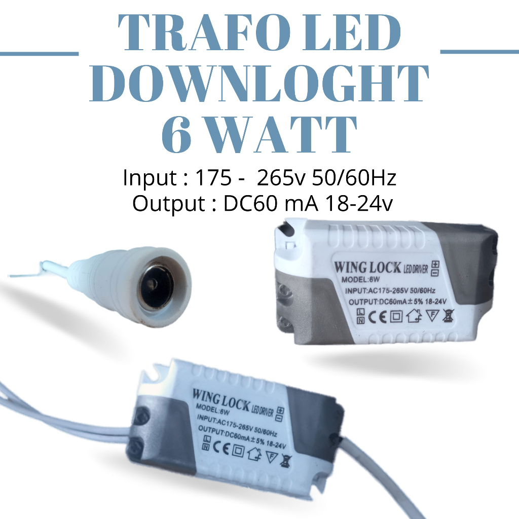 Jual TRAFO LED PANEL DOWNLIGHT 6 WATT LED DRIVER LAMPU DOWNLIGHT 6 WATT ...