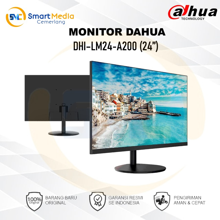 Jual LED Monitor Dahua 24 Inch DHI-LM24-A200 FHD HDMI Bezel-less LM24A200 | Shopee Indonesia