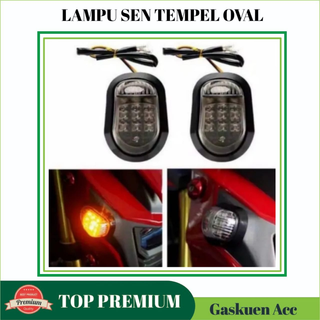 Jual Lampu Sein Sen LED Tempel Fairing Oval Universal Motor R15 R25 Ninja CBR GSX Dll | Shopee ...