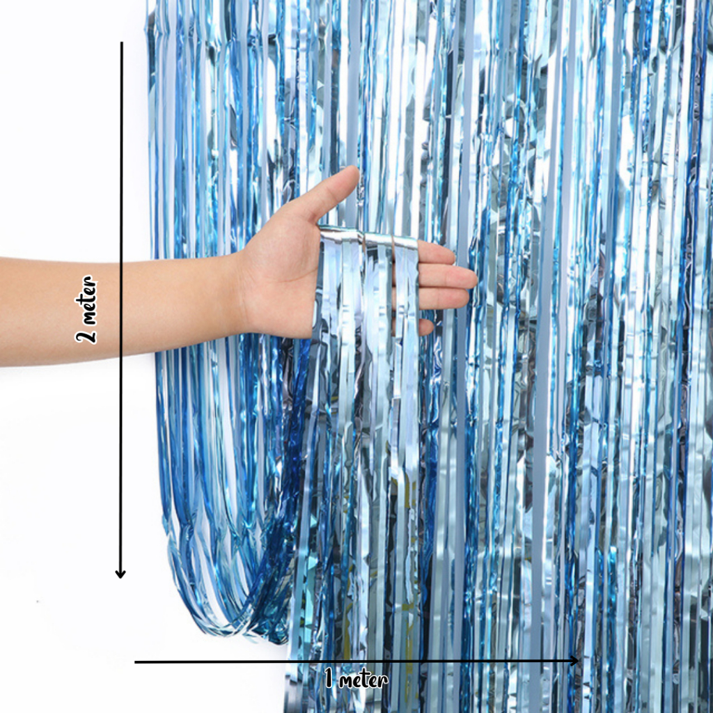 Jual TIRAI FOIL Ulang Tahun Metalik / Rumbai / Backdrop / Banner (1*2m ...