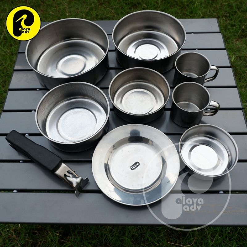 Jual ALAT MASAK PANCI NESTING COOKINGSET SA207 STAINLESS ISI 8 SET ...