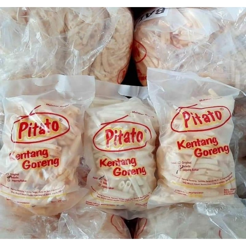 Jual SNACK KILOAN 250gr PITATO KENTANG GORENG CEMILAN MURAH | Shopee ...