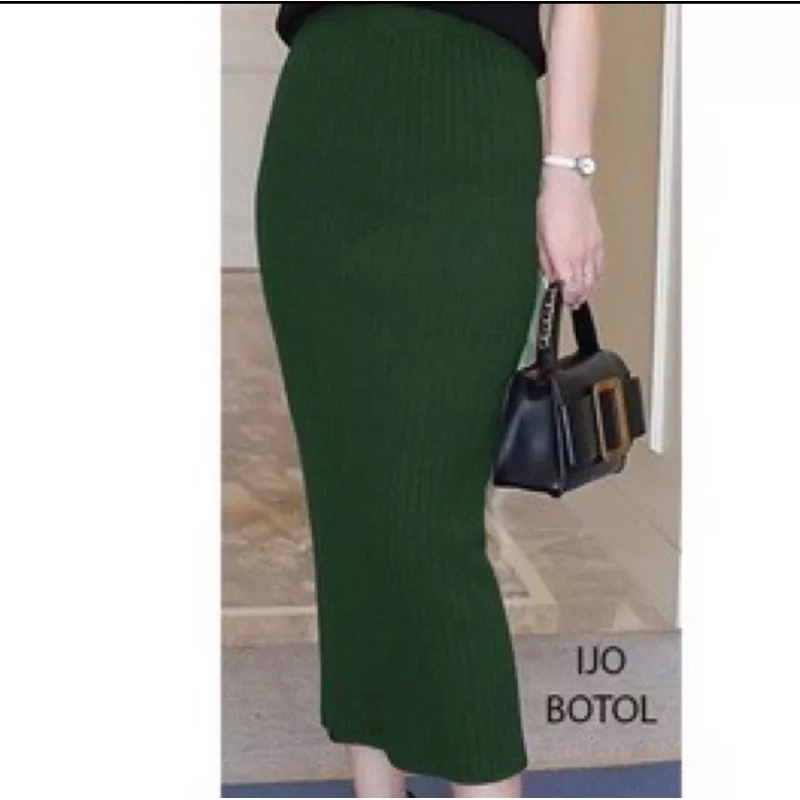 Jual rajut premium, rok span rajut, rok span rajut, rok knit rajut ...