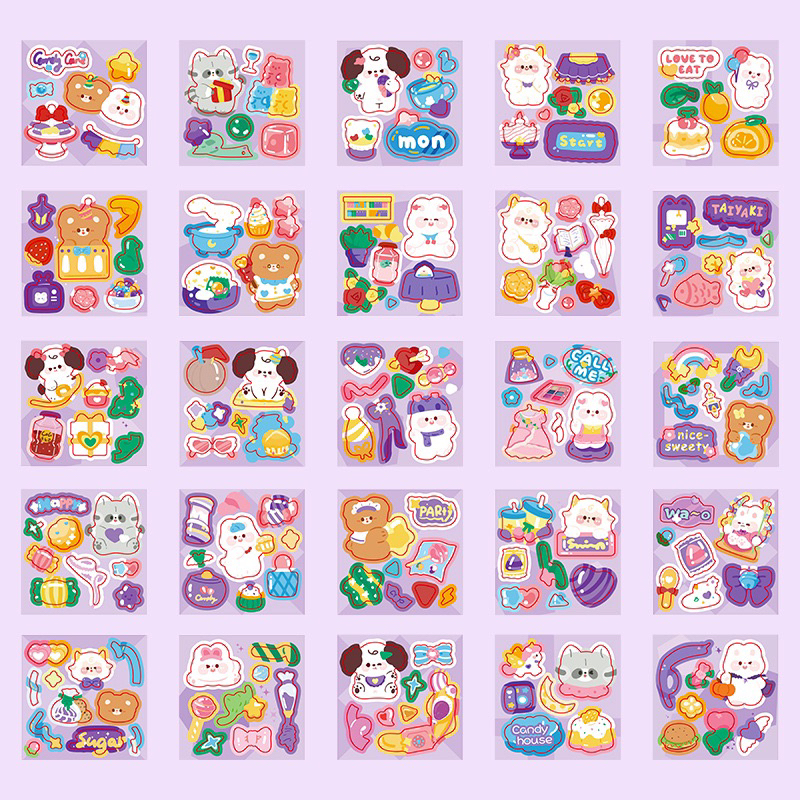 Jual 25 lembar sticker aesthetic waterproof sticker jourmsl sticker diy ...