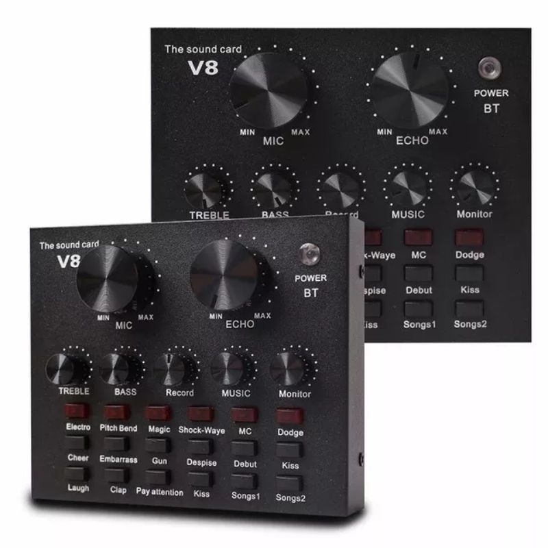 Jual AYABDG Soundcard V8 Mixer Bluetooth Sound Card V8 USB External ...