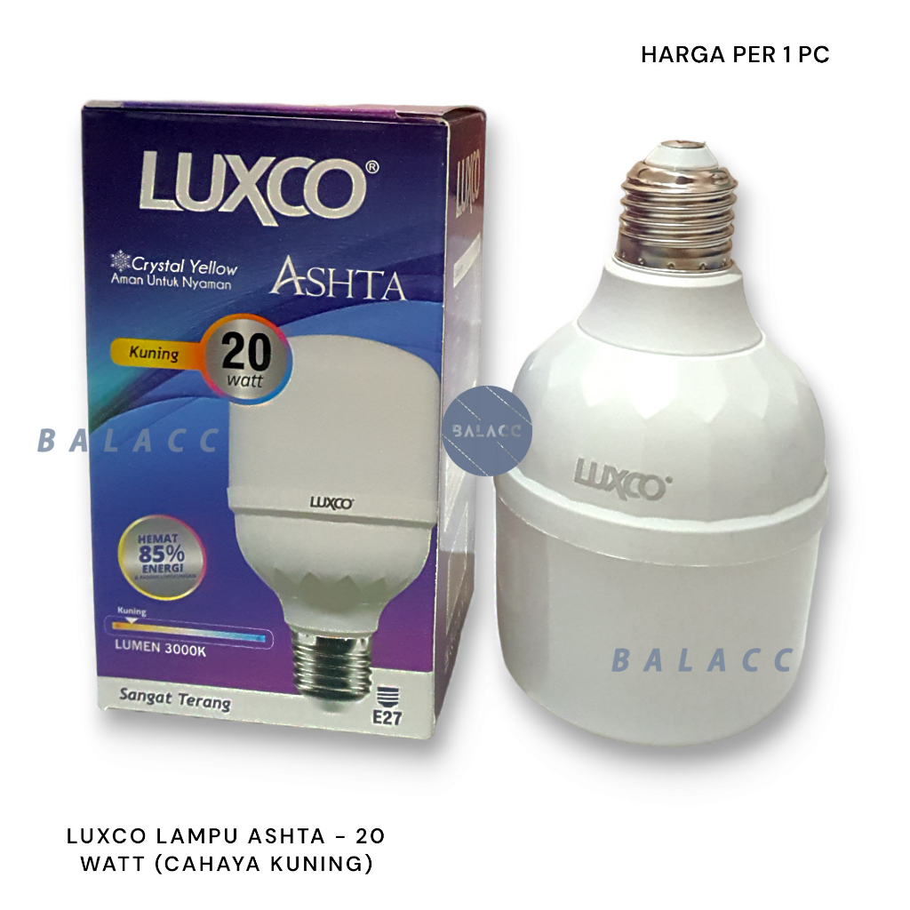 Jual LAMPU LED LUXCO ASHTA 20 WATT 20W KUNING | Shopee Indonesia