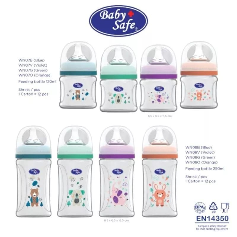 Jual Baby Safe Bottle Wide 120 ml 250 ml (kemasan shrink) | Shopee Indonesia