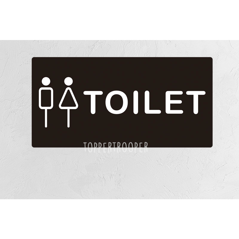 Jual Acrylic Sign Restroom WC Modern | Sign Toilet Minimalis | Shopee ...