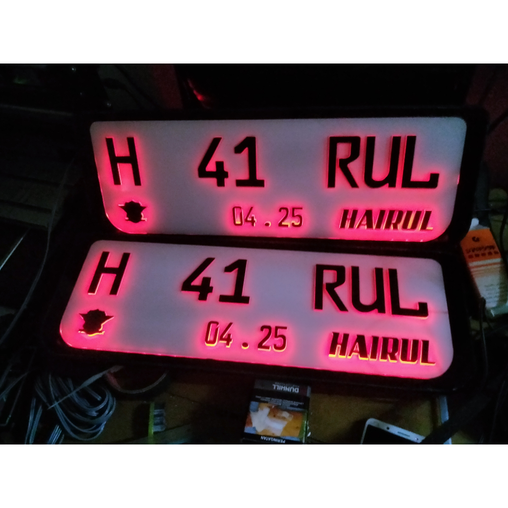 Jual Plat nomor mobil variasi timbul nyala Sepasang Model Mewah ...