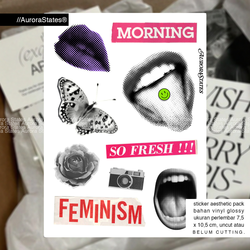 Jual COLLAGE STICKER PACKS | STICKER AESTHETIC RANSOM | STICKER HELM ...