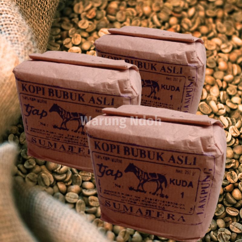 Jual Kopi Cap Kuda Kopi Bubuk Asli Metro Lampung kemasan 225 gr ...