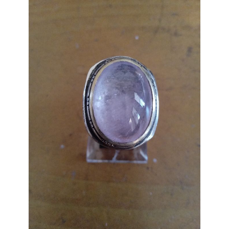 Jual Batu Akik Kecubung/Amethyst Ungu Antik Natural Kode 15 + Ring ...