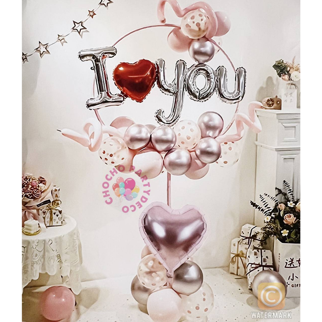 Jual Paket Balon I LOVE YOU Dengan Standing Tiang Bulat Lingkar 808 ...