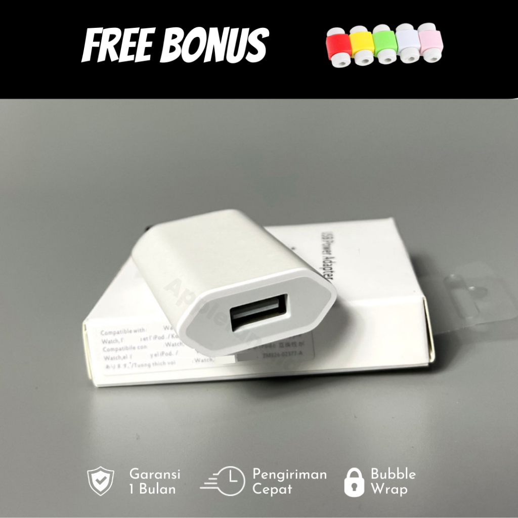 Jual ADAPTOR USB 5 WATT - KEPALA CHARGER - KEPALA CASAN - ADAPTER - BATOK CHARGER | Shopee Indonesia