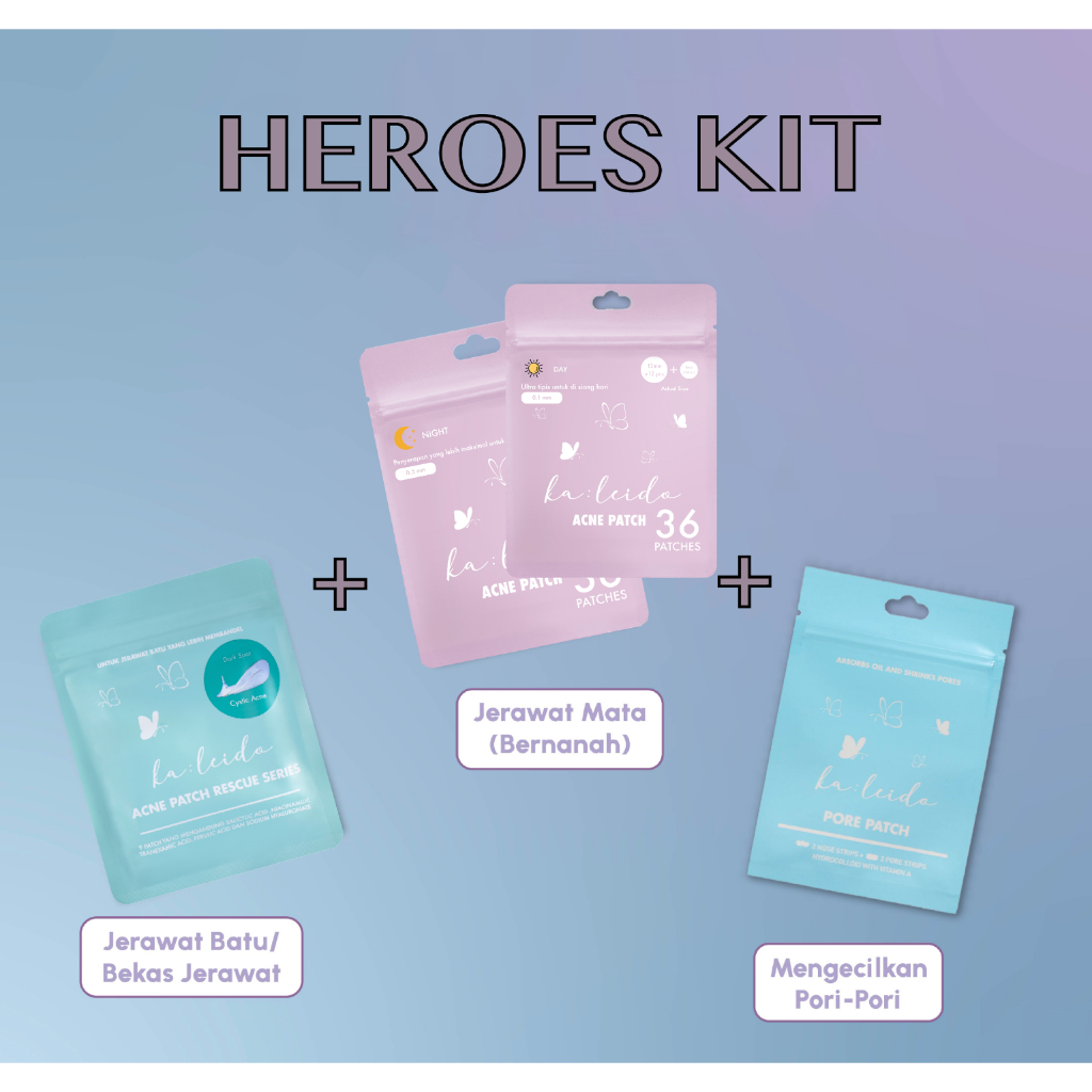 Jual KALEIDO Heroes Kit [1 Acne Patch Rescue Series + 1 Pore Patch + 1 ...