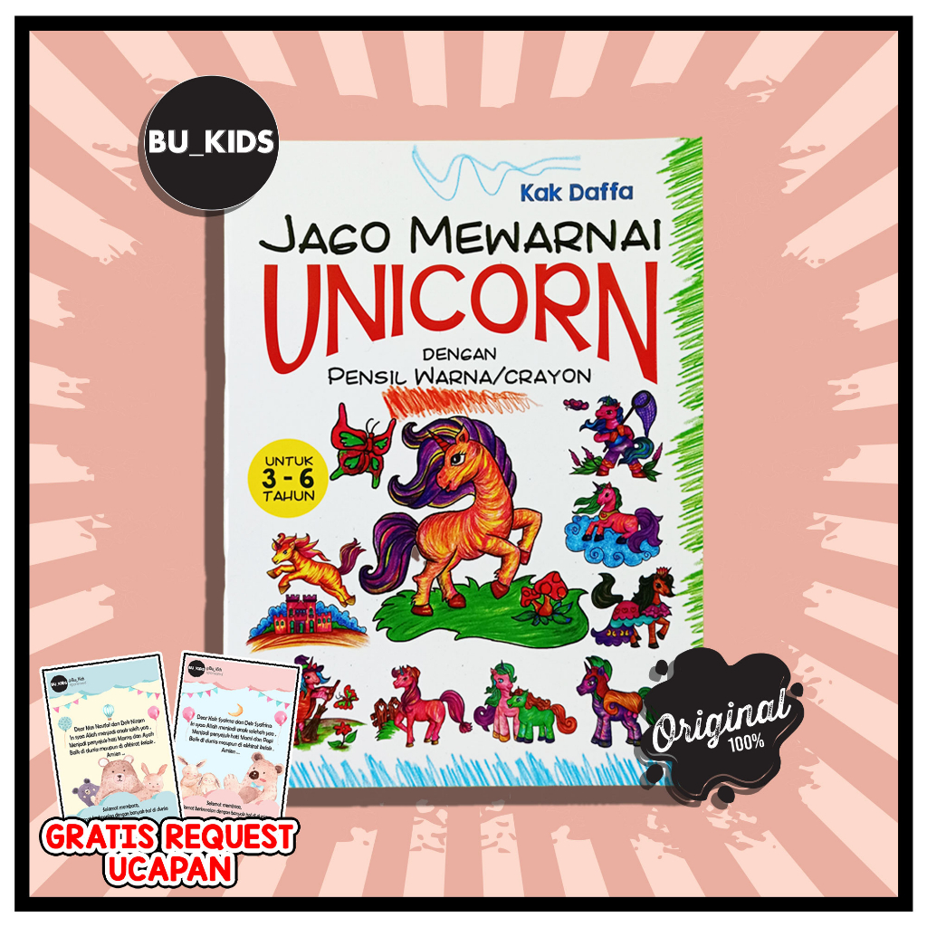 Jual Buku Mewarnai Unicorn Anak Tk Paud | Shopee Indonesia
