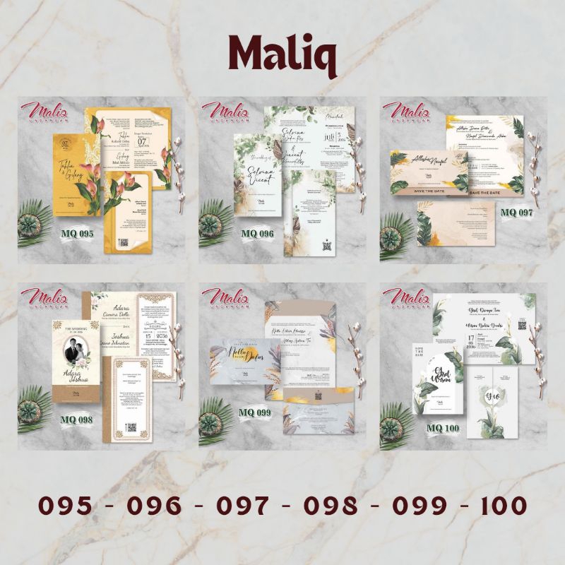 Jual Blangko Undangan Maliq 095, 096, 097, 098, 099, 100 | Shopee Indonesia