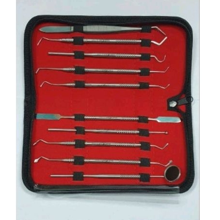 Jual set alat instrumen gigi / dental kit / diagnostic set | Shopee ...