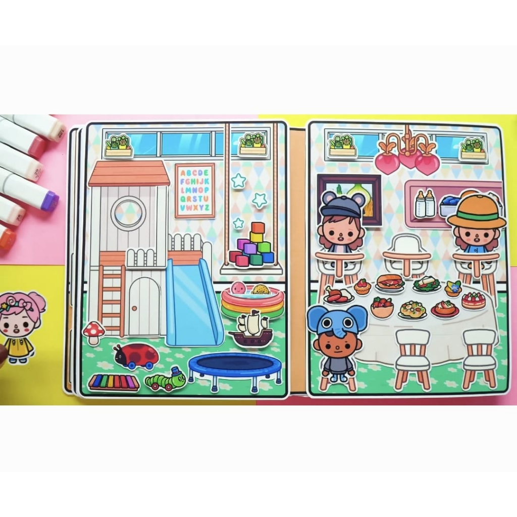 Jual [COD] Paper Dolls Toca Boca Nursery In Quiet Book House Mainan ...
